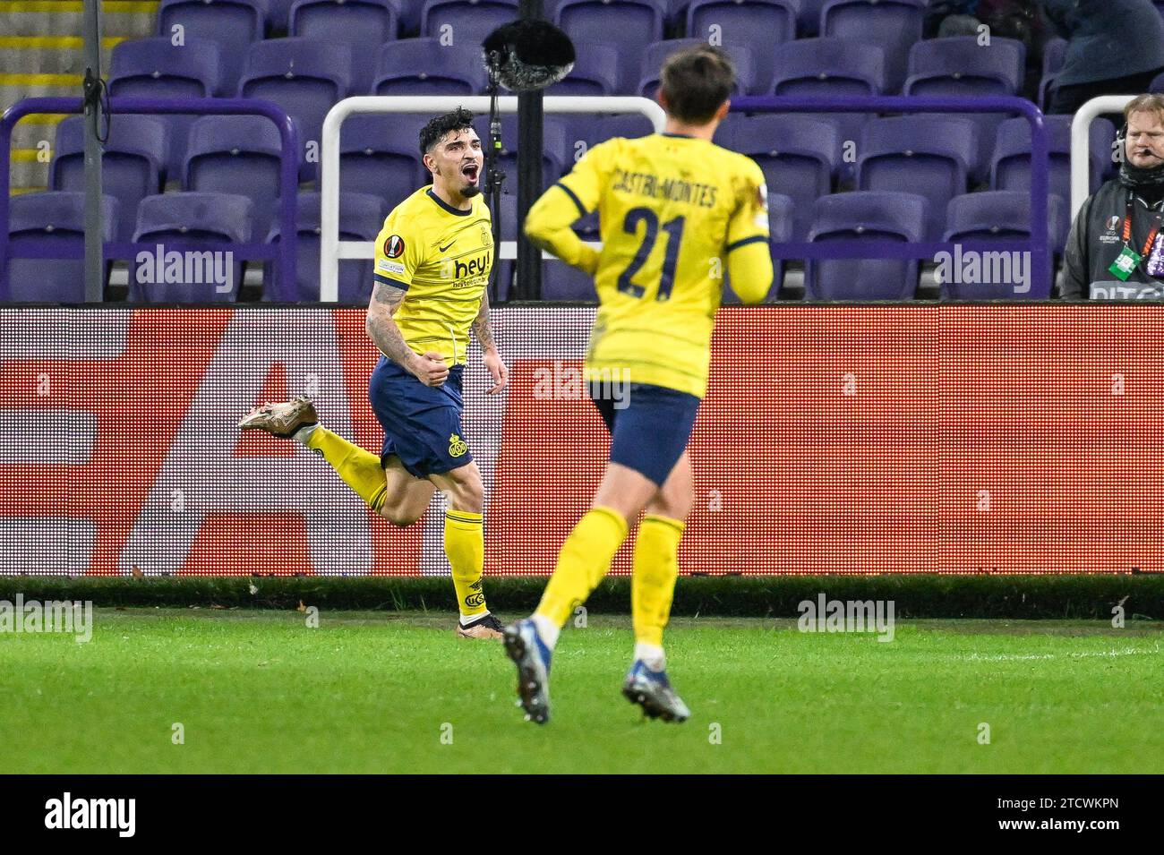 Brussels, Belgium. 14th Dec, 2023. Union's Cameron Puertas Castro ...