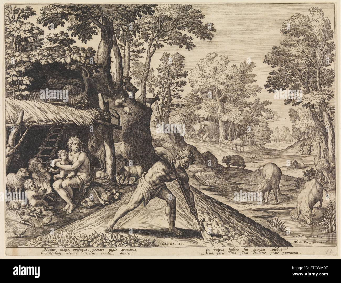 Adam at Work after the Fall from The Story of the First Men 1951 by ...