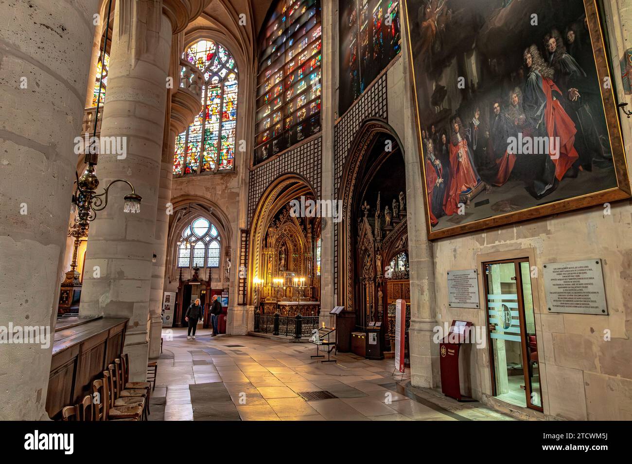Stained glass windows in the eastern end rear Apse of The Church of ...