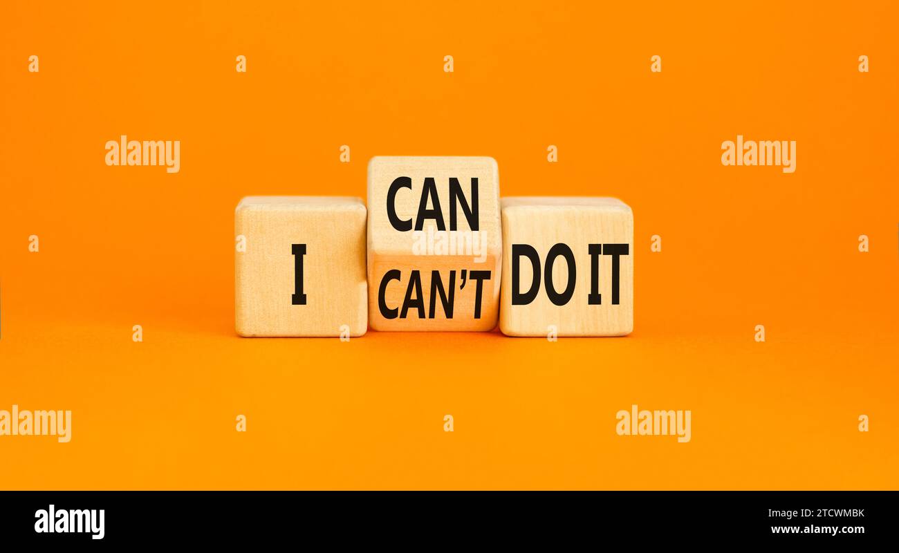I can do it symbol. Concept word I can or can not do it on beautiful ...