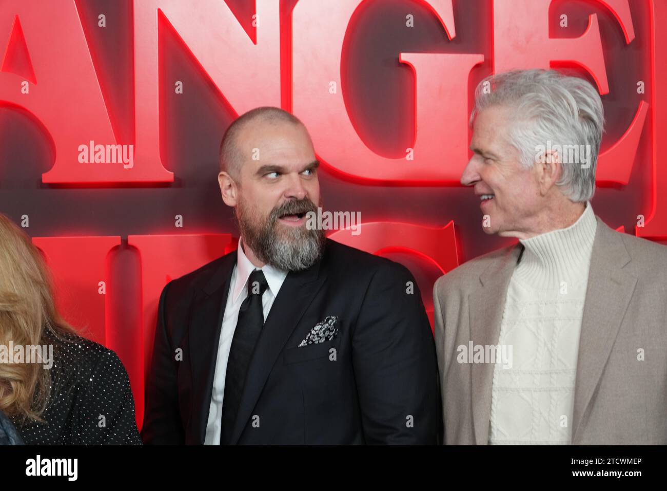 David Harbour and Matthew Modine attend the opening night gala of Stranger Things: The First ...
