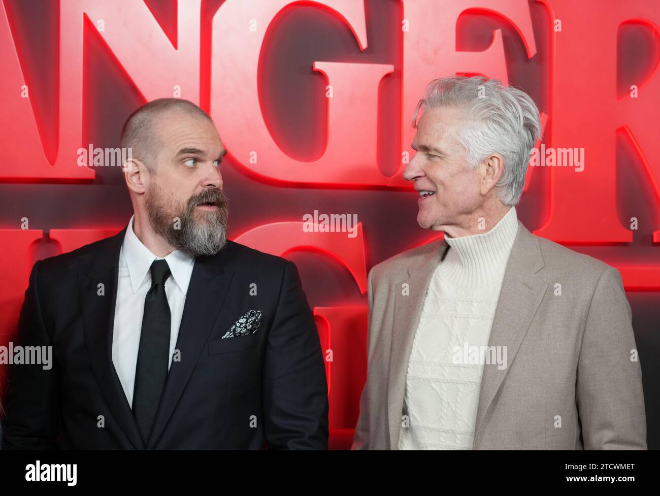 David Harbour and Matthew Modine attend the opening night gala of Stranger Things: The First ...