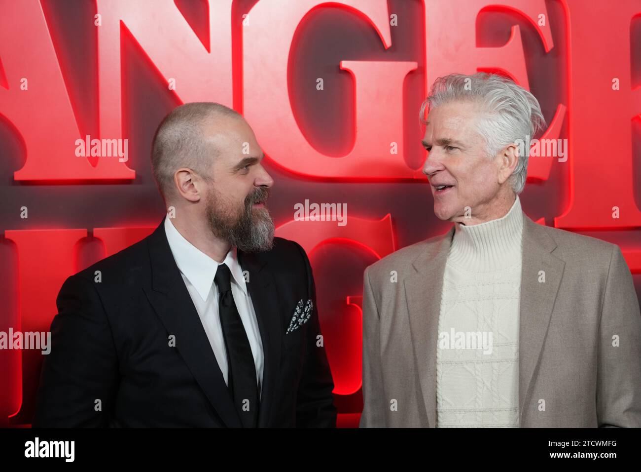 David Harbour and Matthew Modine attend the opening night gala of Stranger Things: The First ...