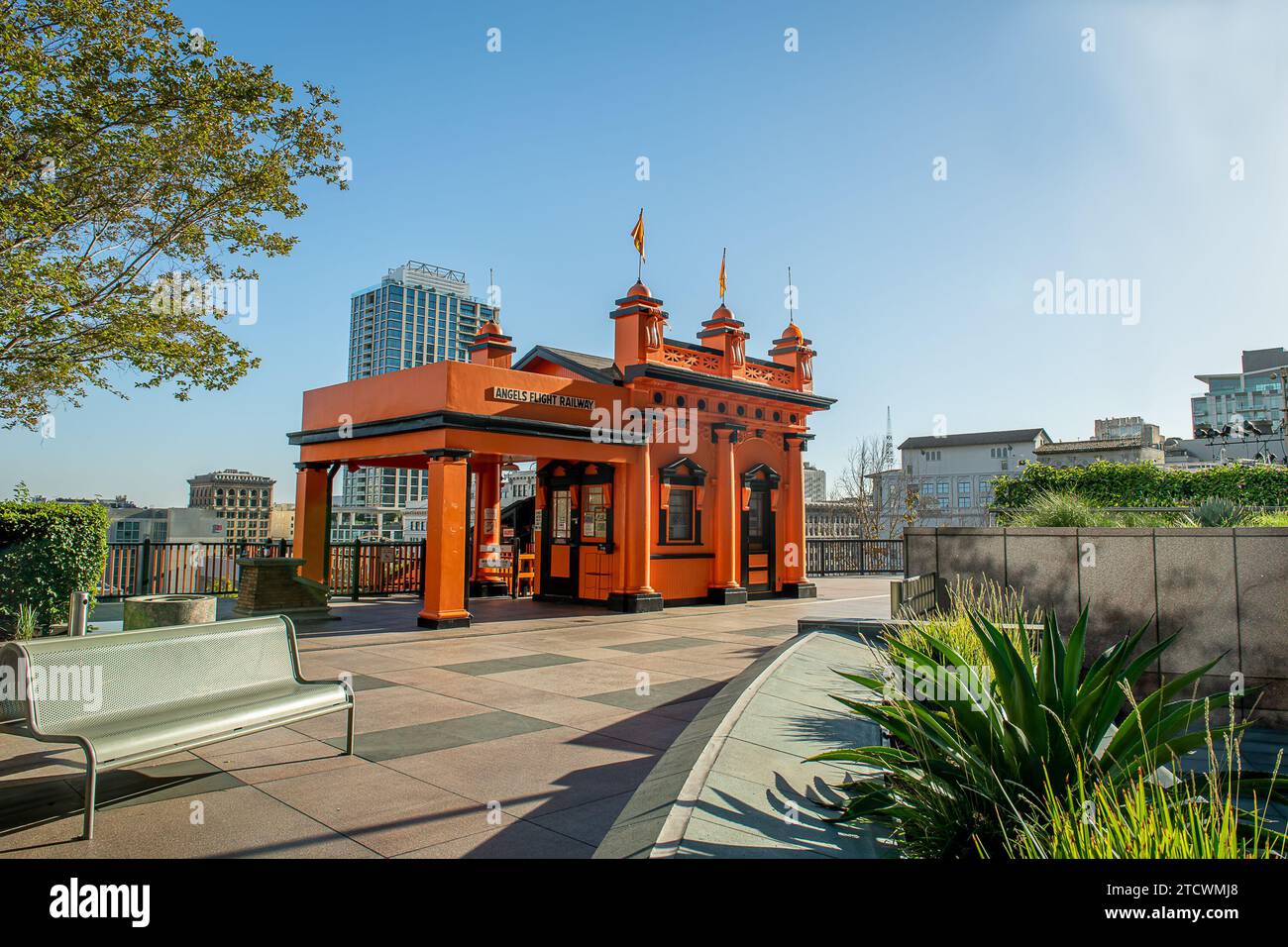 The Angels Flight Steps Stock Photo - Alamy
