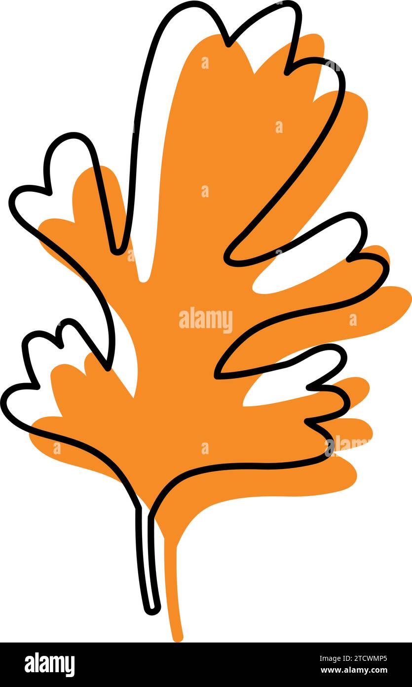 Flat colored autumn leaf icon Vector Stock Vector Image & Art - Alamy