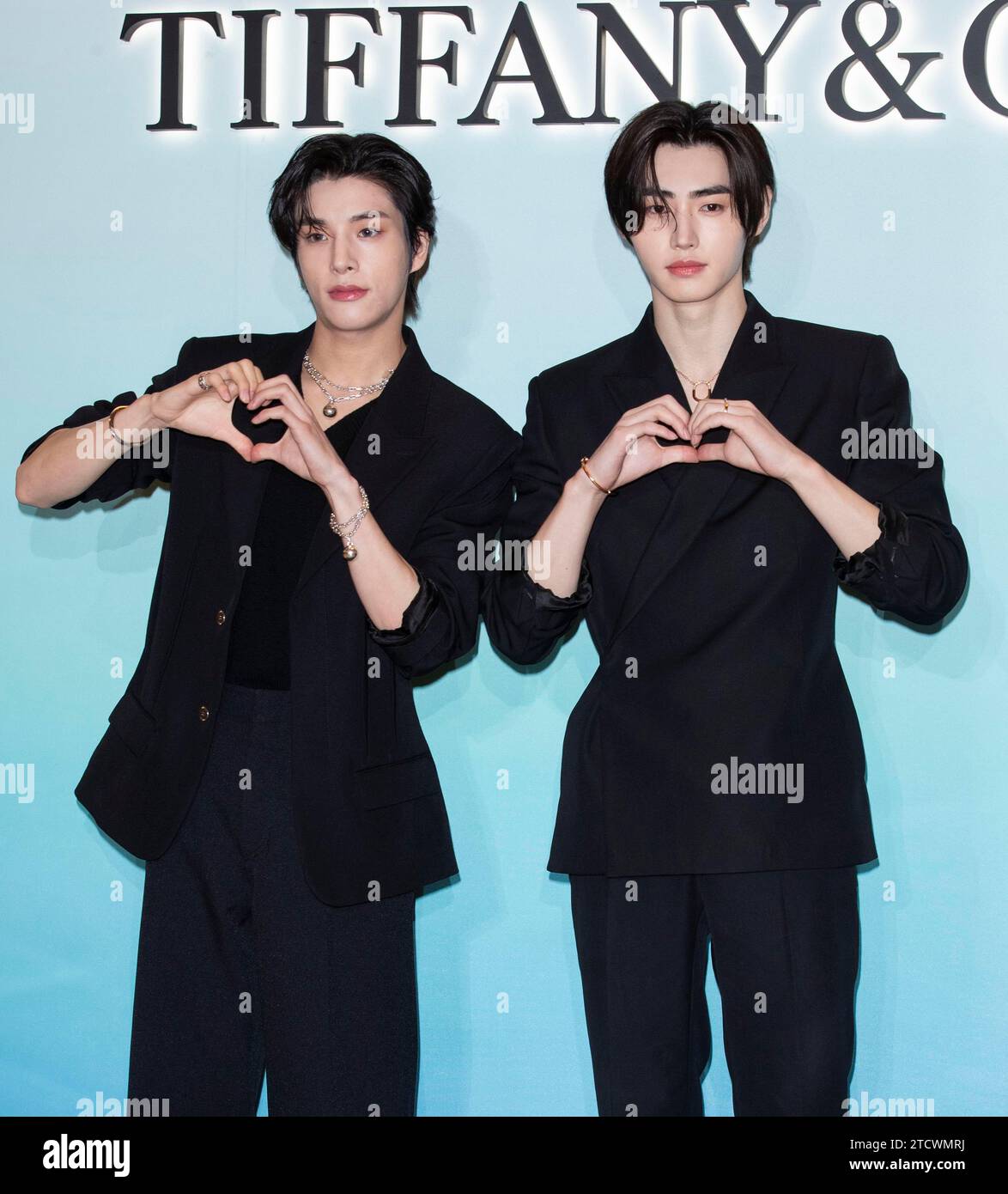 Seoul, South Korea. 14th Dec, 2023. (L to R) South Korean vocal Jake ...