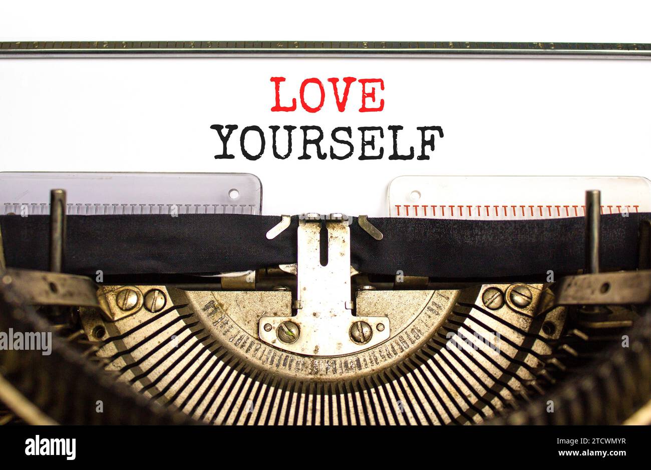Love yourself symbol. Concept words Love yourself typed on beautiful ...