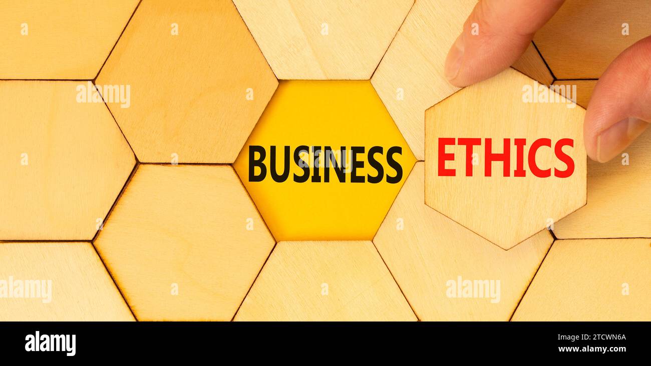Business ethics symbol. Concept words Business ethics on beautiful ...