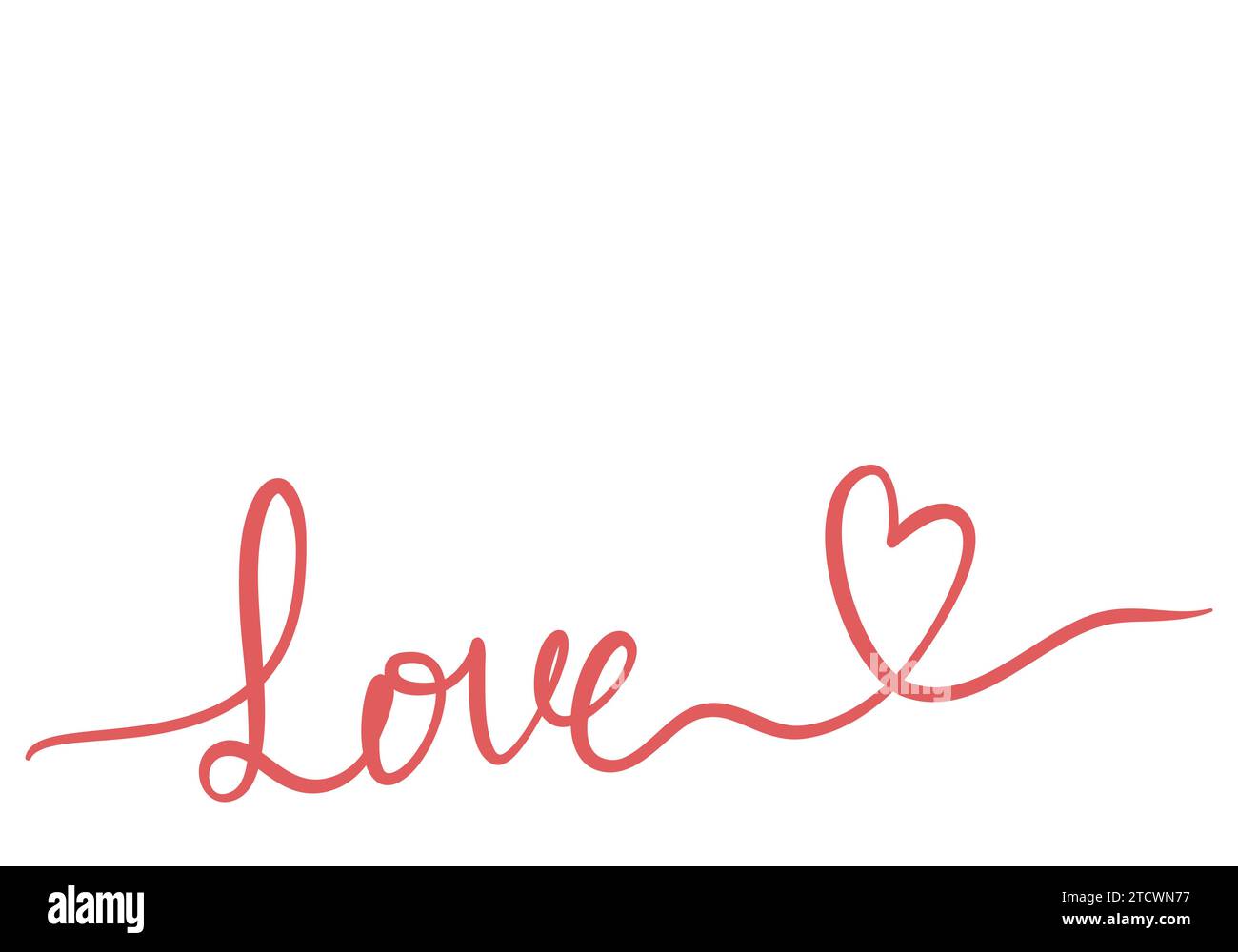 Hand drawn lettering of word LOVE, vector illustration Stock Vector ...