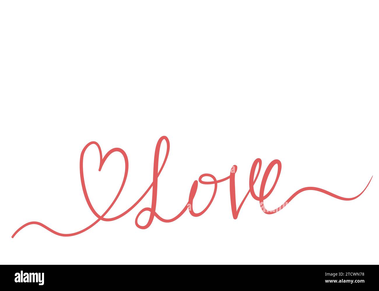 Hand drawn lettering of word LOVE, vector illustration Stock Vector ...