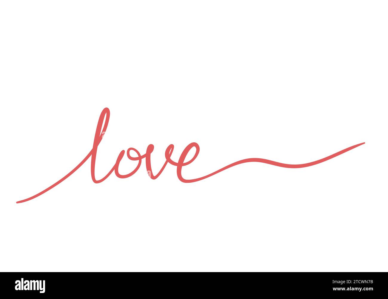 Hand drawn lettering of word LOVE, vector illustration Stock Vector ...