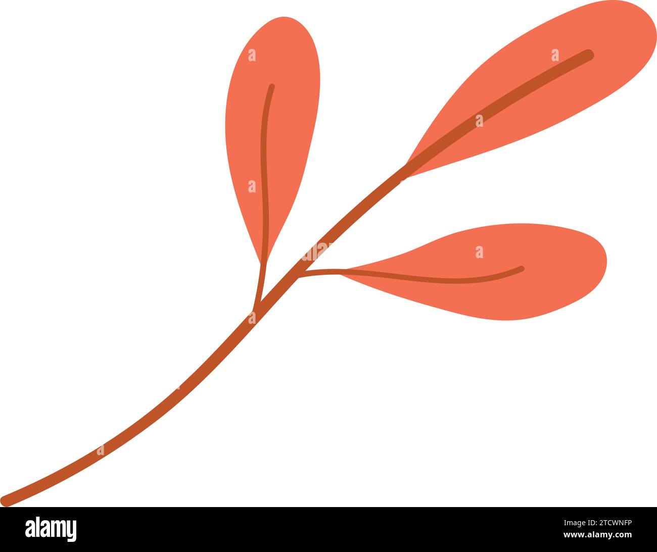 Flat colored autumn leaf icon Vector Stock Vector Image & Art - Alamy