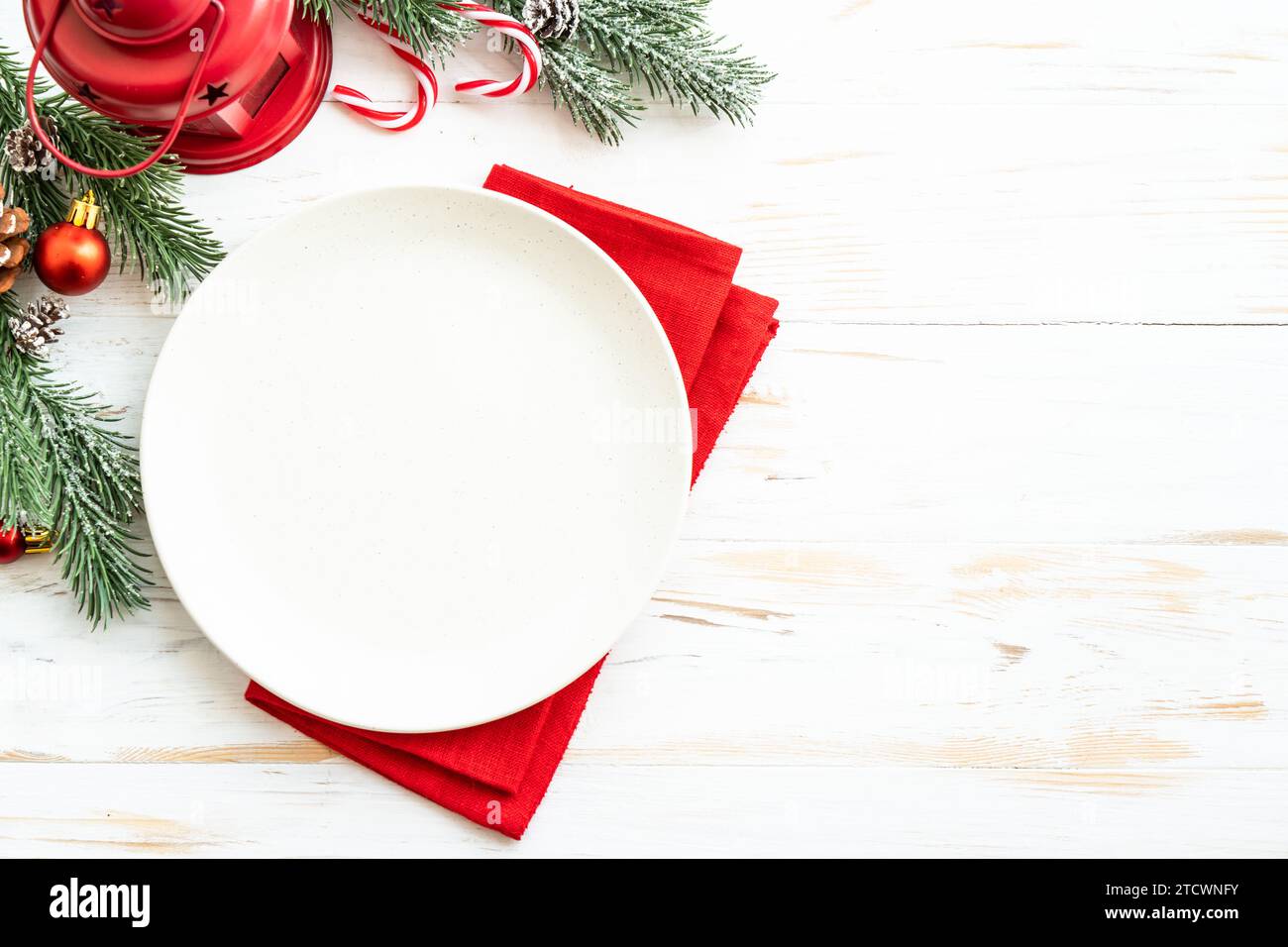 Christmas table with holiday food background Stock Photo - Alamy