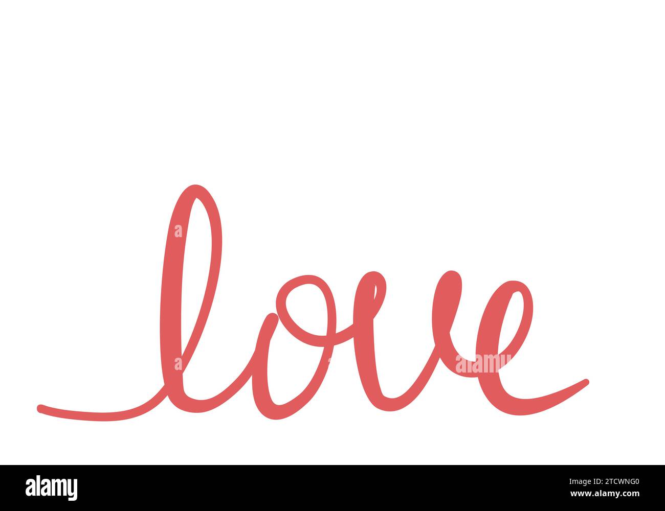 Hand drawn lettering of word LOVE, vector illustration Stock Vector ...