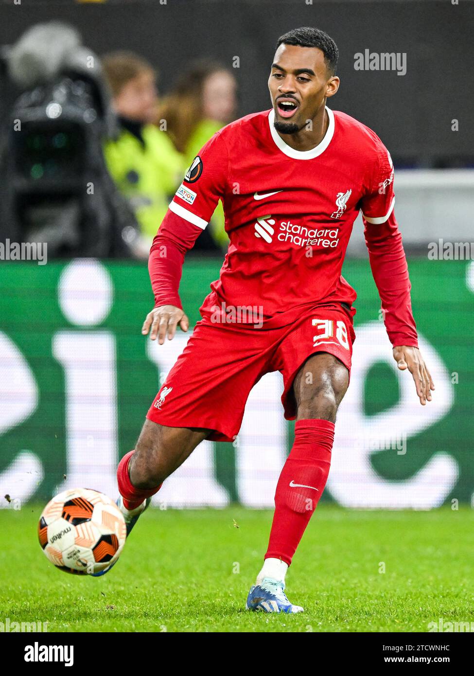 BRUSSELS - Ryan Gravenberch of Liverpool FC during the UEFA Europa ...