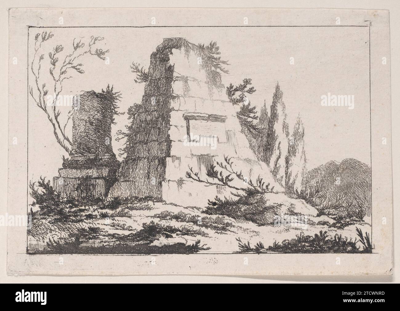 Rustic Landscape with Stone Monument 1953 by Louis Philippe Joseph, duc ...