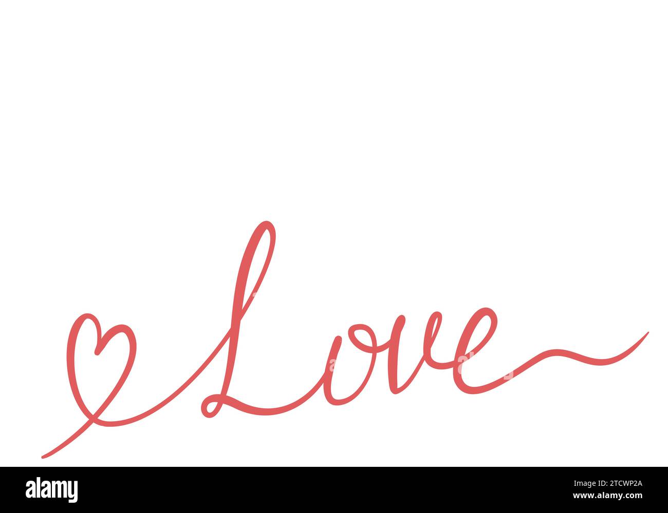 Hand drawn lettering of word LOVE, vector illustration Stock Vector ...