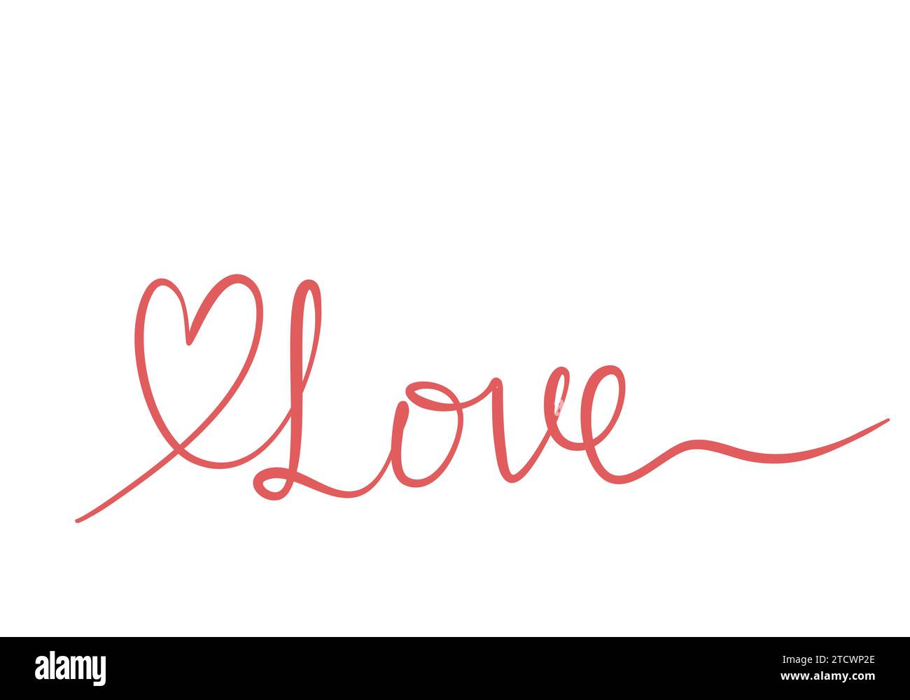 Hand drawn lettering of word LOVE, vector illustration Stock Vector ...