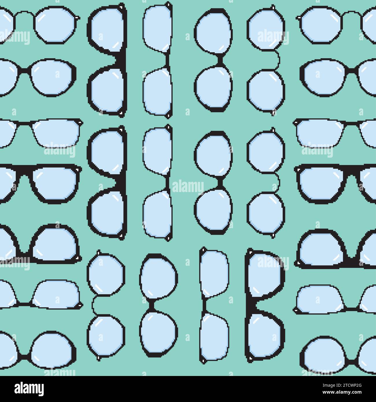 Pixelated eyeglasses pattern background Vector Stock Vector Image & Art ...
