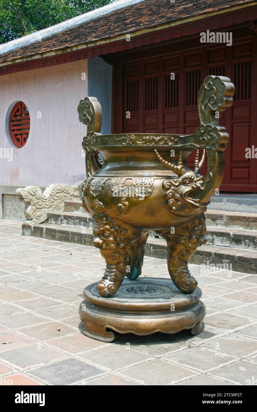 ncense burner before the Thien Mu Pagoda in Hue city, Vietnam Stock ...