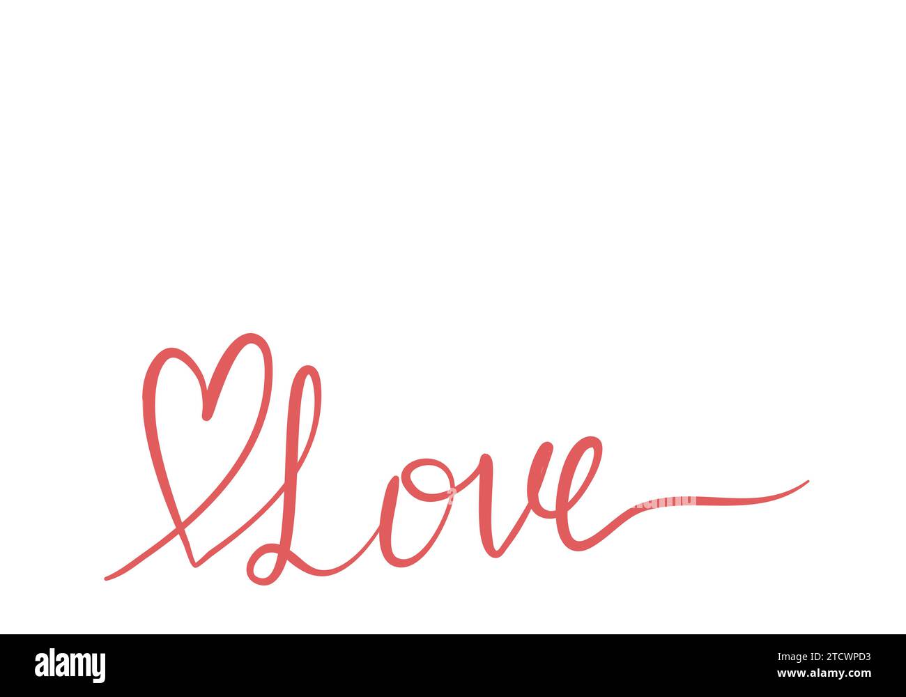 Hand drawn lettering of word LOVE, vector illustration Stock Vector ...