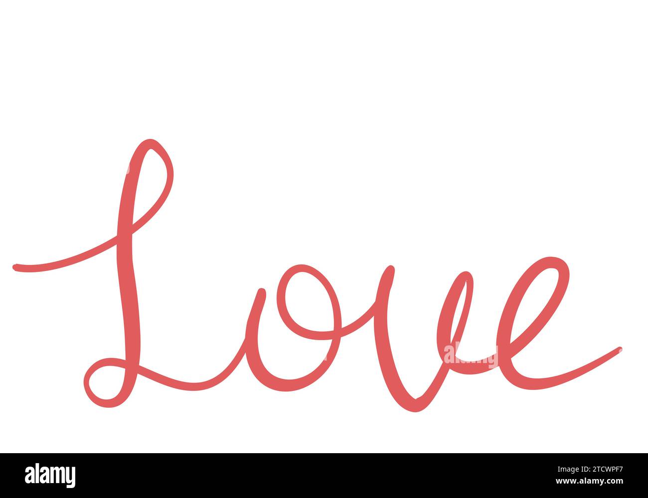 Hand drawn lettering of word LOVE, vector illustration Stock Vector ...