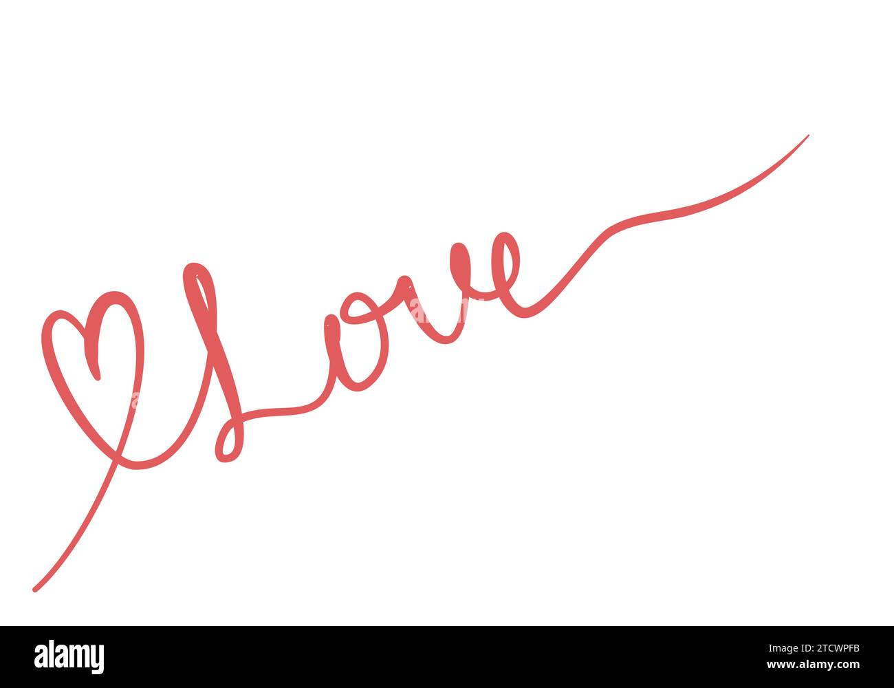 Hand drawn lettering of word LOVE, vector illustration Stock Vector ...