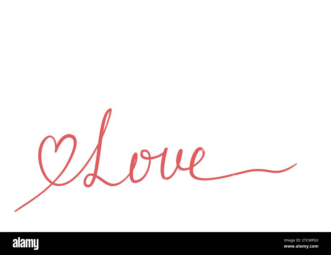 Hand drawn lettering of word LOVE, vector illustration Stock Vector ...