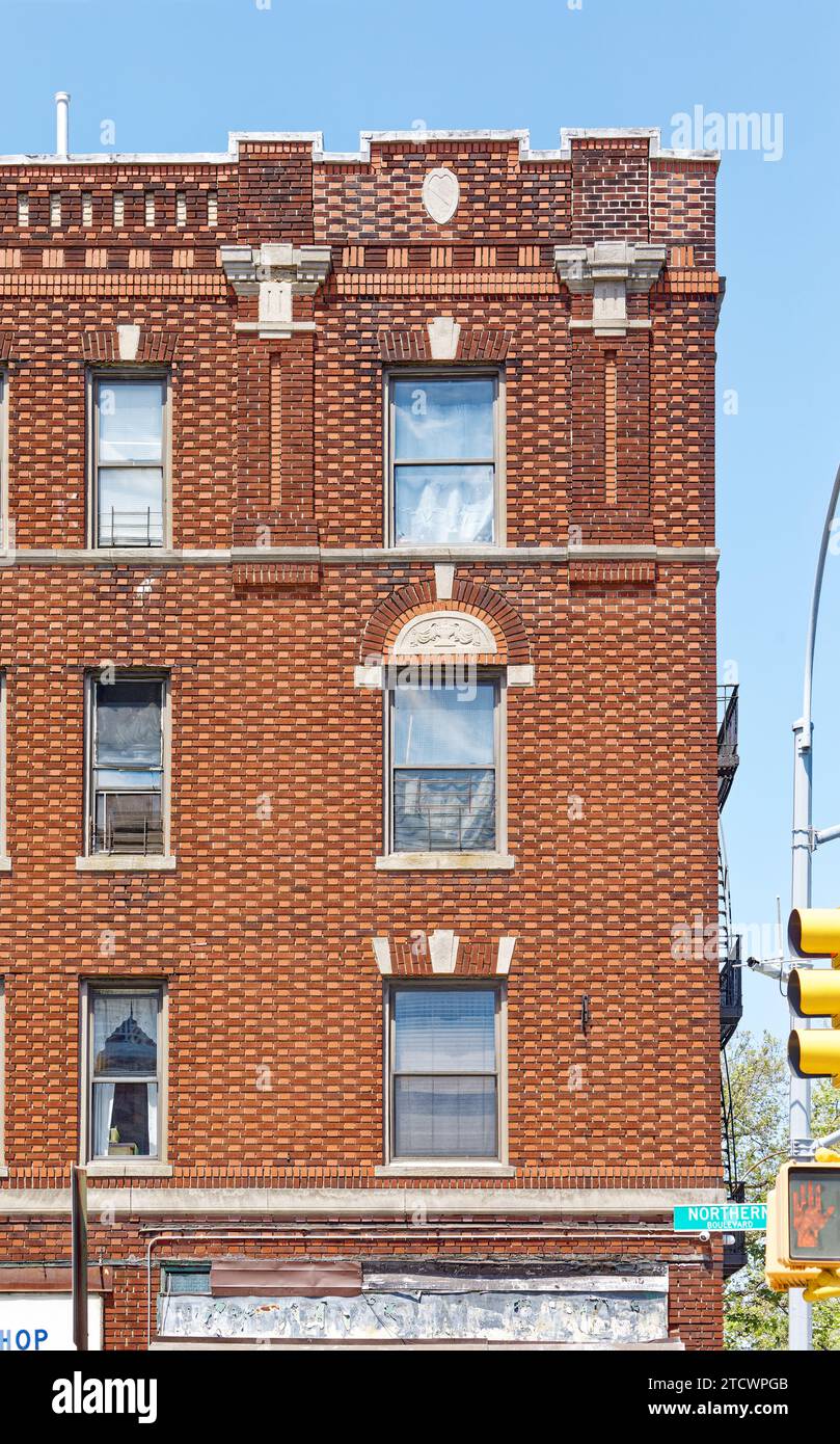 Polychrome brick and cast stone enliven Avalon Court, a four-story ...