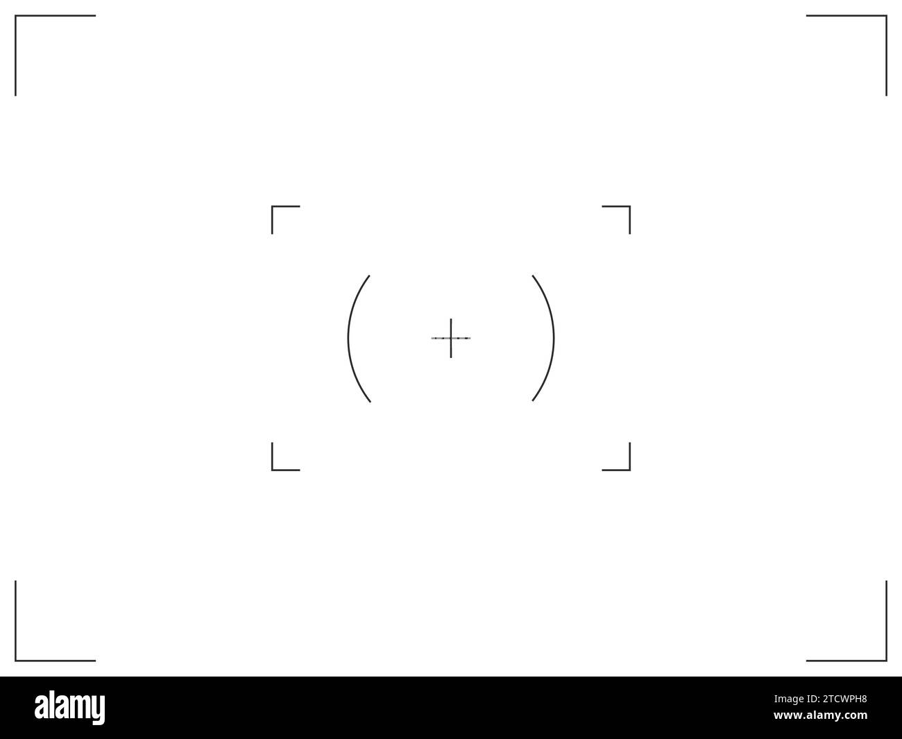 Camera frame viewfinder screen of photo, video recorder digital display ...