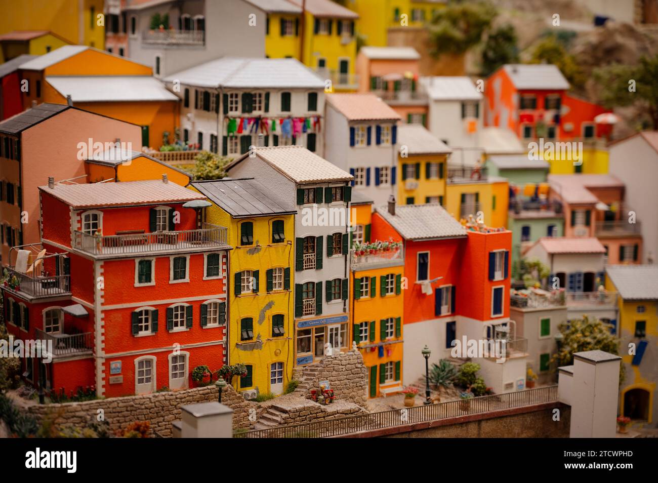 Miniatur Wunderland Hamburg in Germany, houses at Riomaggiore railway ...