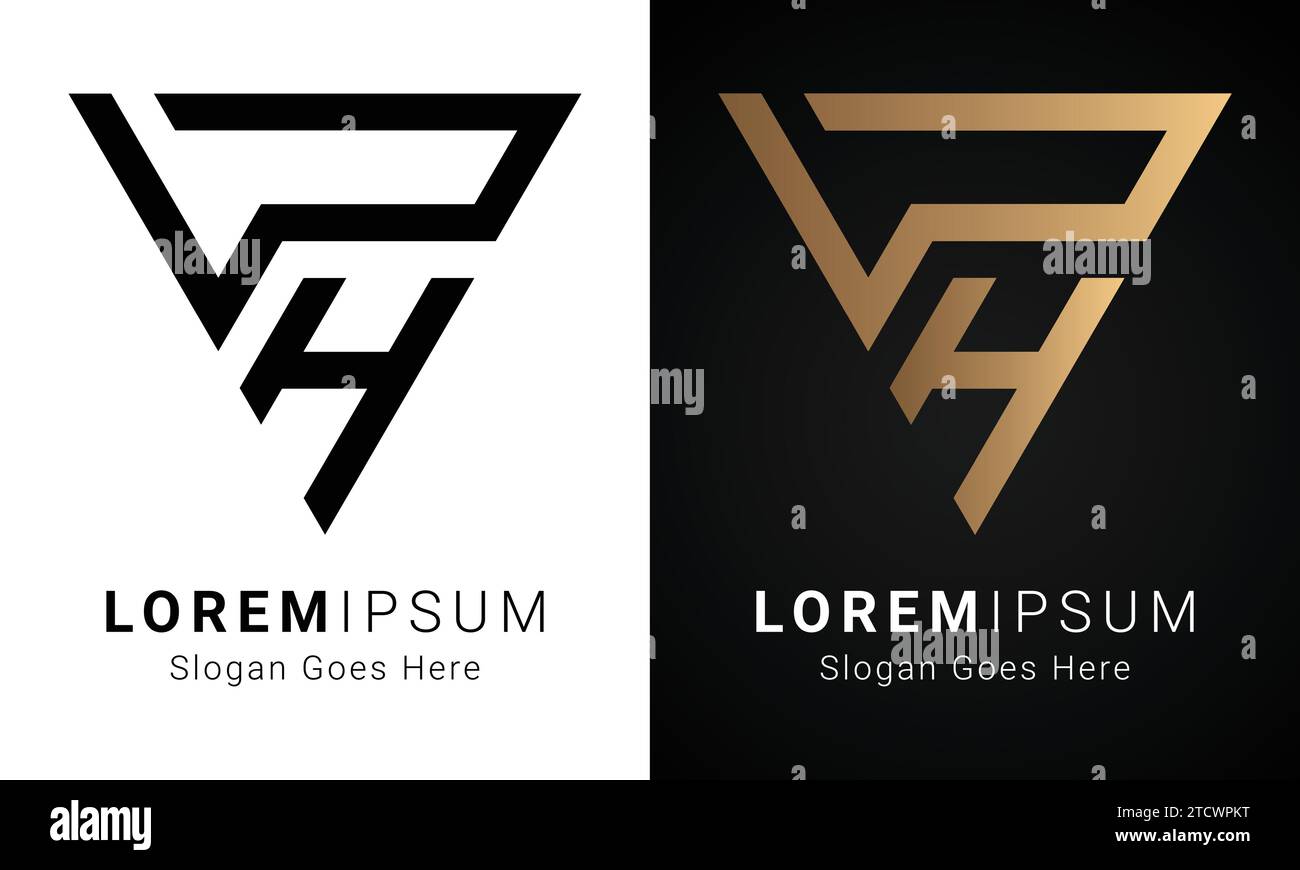 Luxury Initial PH or HP Monogram Text Letter Logo Design Stock Vector Image & Art - Alamy