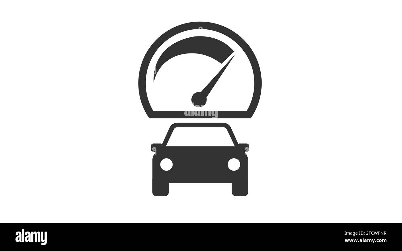 Speed Icon with a Car sign. Vector flate editable isolated illustration ...