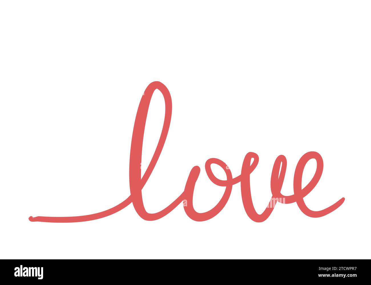 Hand drawn lettering of word LOVE, vector illustration Stock Vector ...