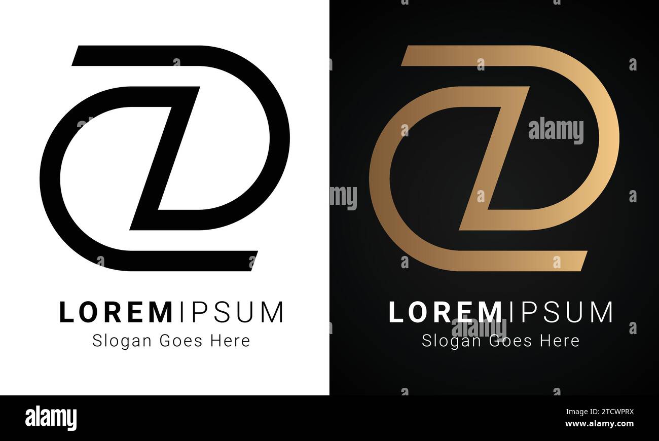 Luxury Initial DD Monogram Text Letter Logo Design Stock Vector Image ...