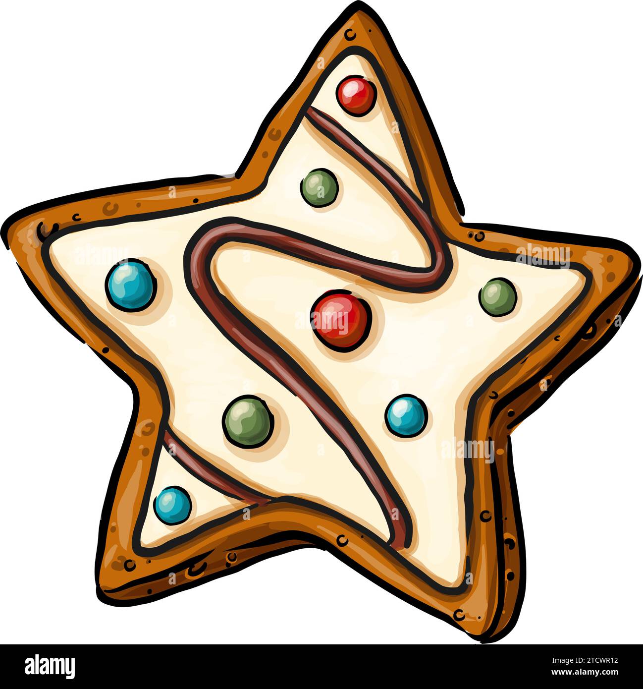 gingerbread figures. Isolated gingerbread star. Christmas sweets. for ...