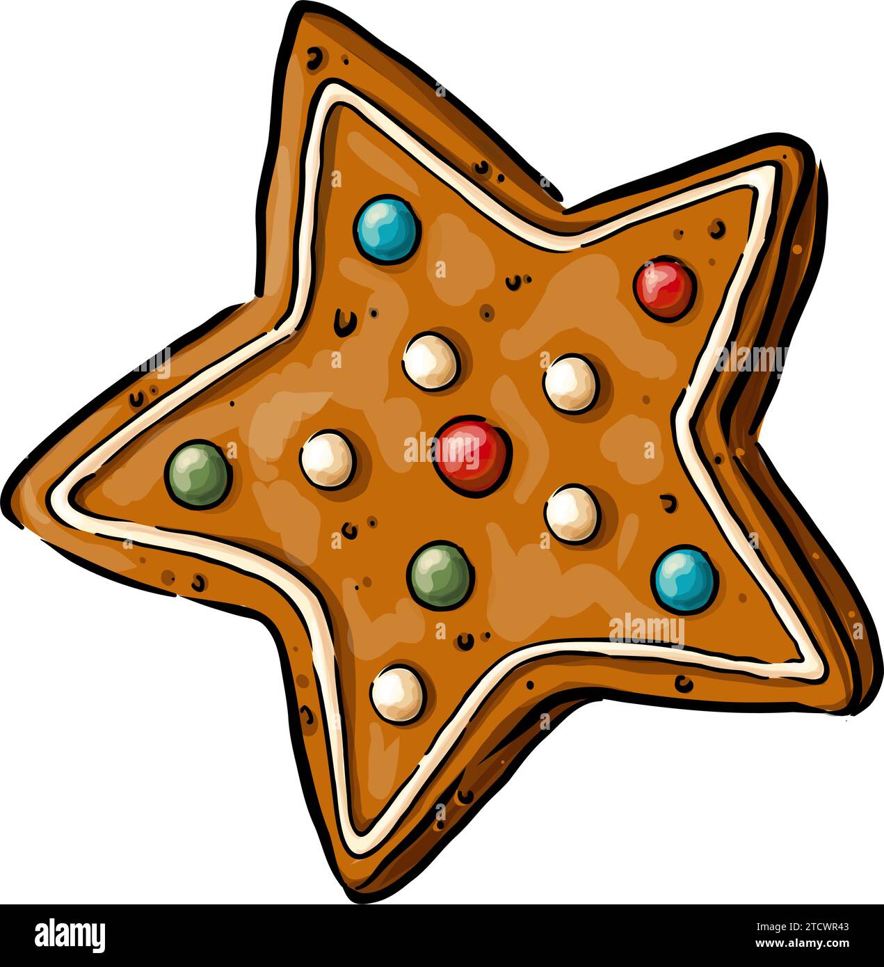 gingerbread figures. Isolated gingerbread star. Christmas sweets. for ...