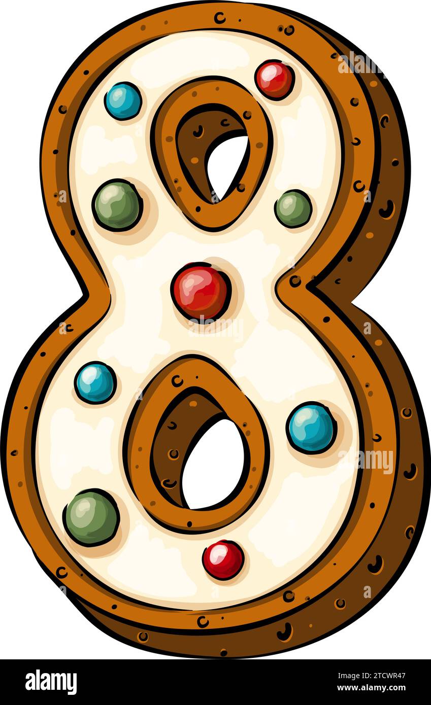 figure in the form of the number 8 in the shape of a Christmas ...