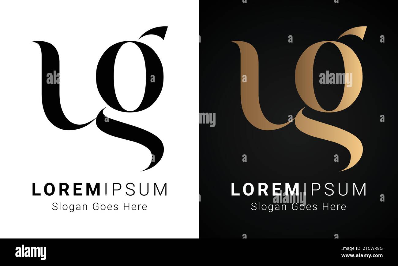 Ug letter logo design hi-res stock photography and images - Alamy