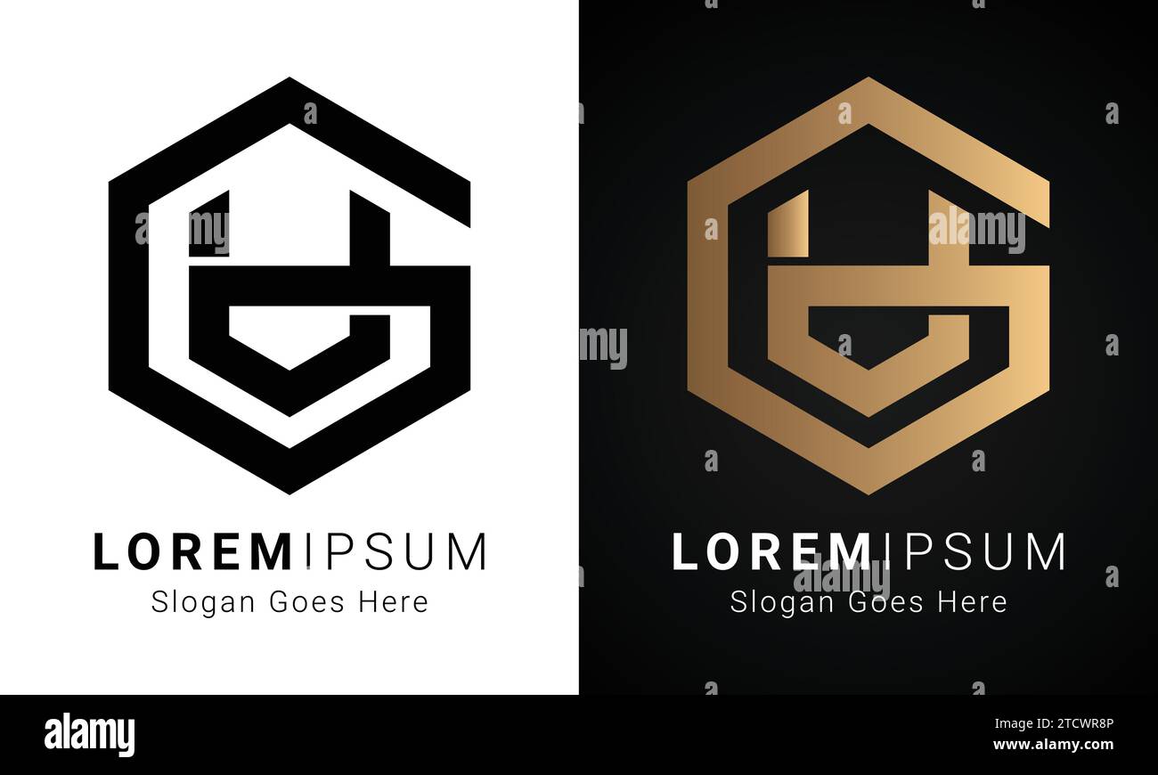 Luxury Initial GV or VG Monogram Text Letter Logo Design Stock Vector Image & Art - Alamy