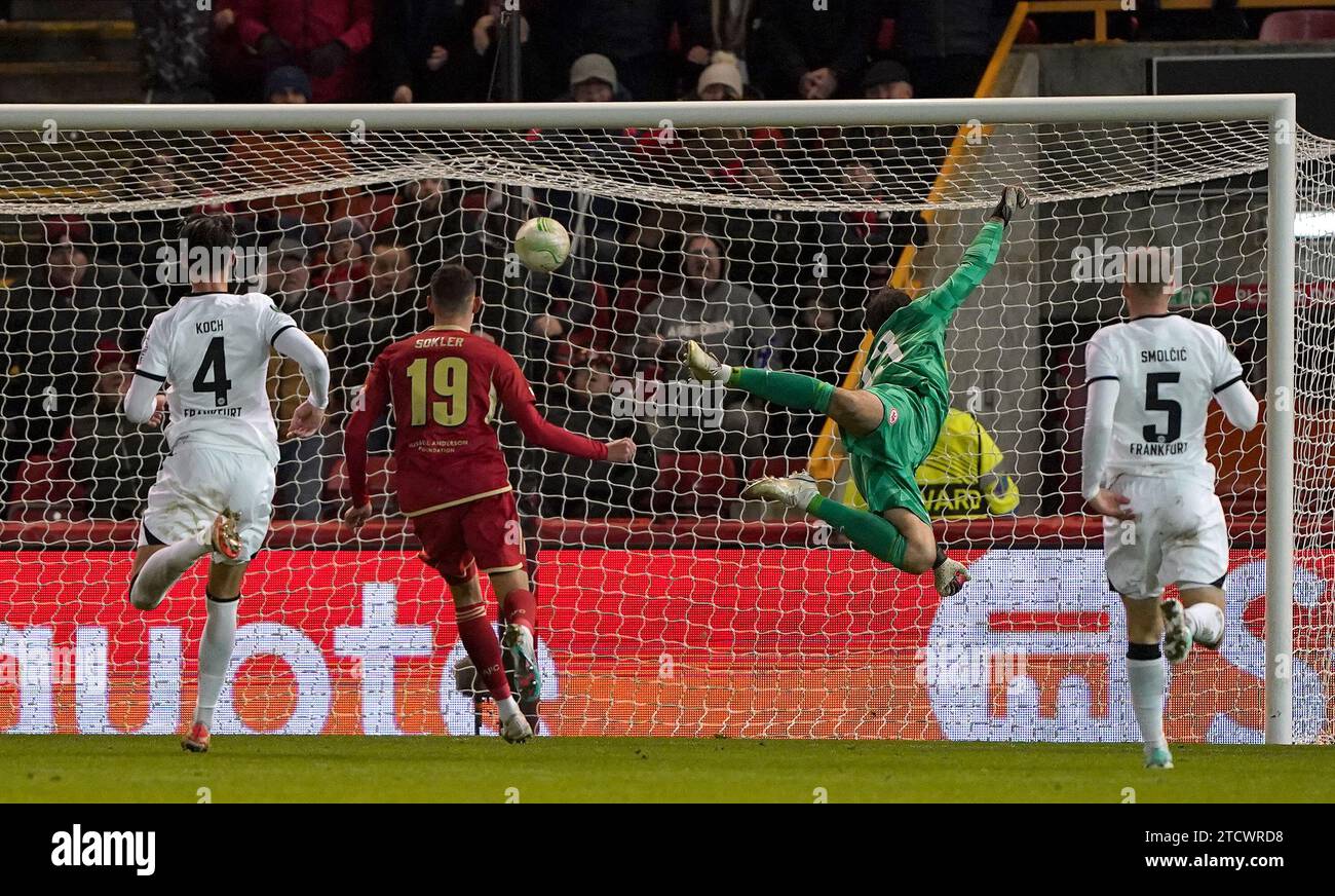 Aberdeen's Ester Sokler scores their side's second goal of the game ...