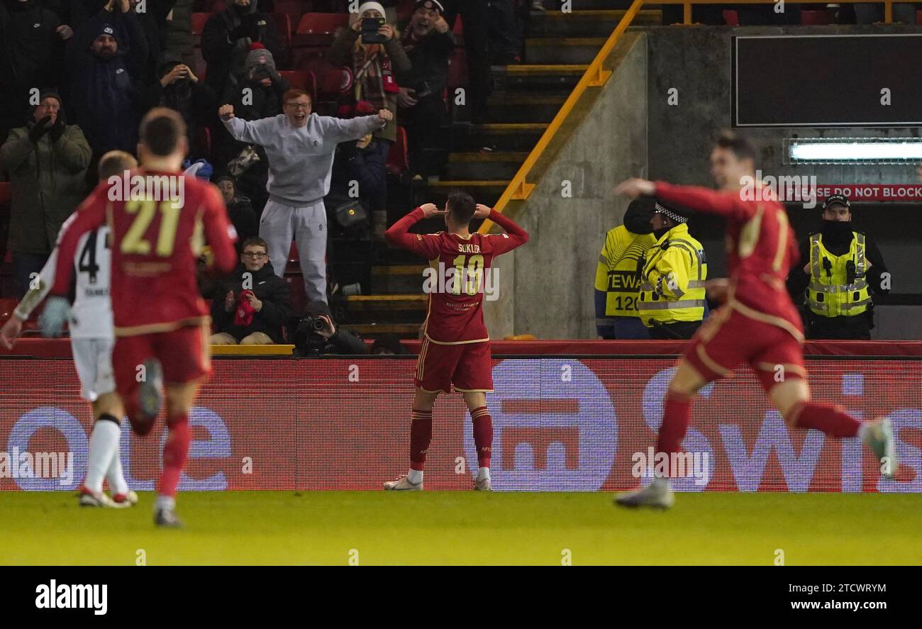 Aberdeen's Ester Sokler celebrates scoring their side's second goal of ...