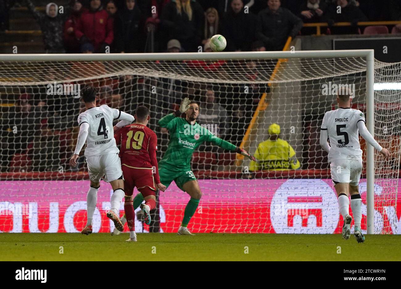 Aberdeen's Ester Sokler scores their side's second goal of the game ...