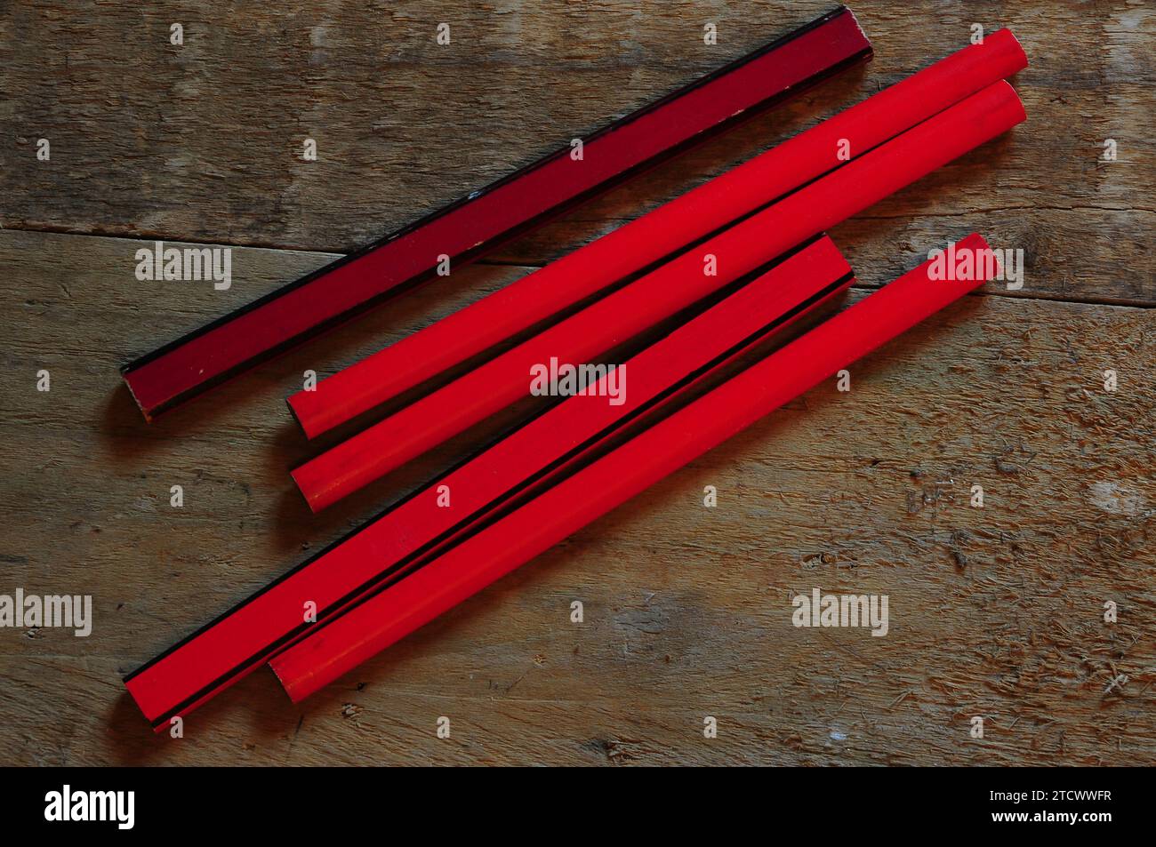 Carpenter's pencils for timber and wood work Stock Photo - Alamy