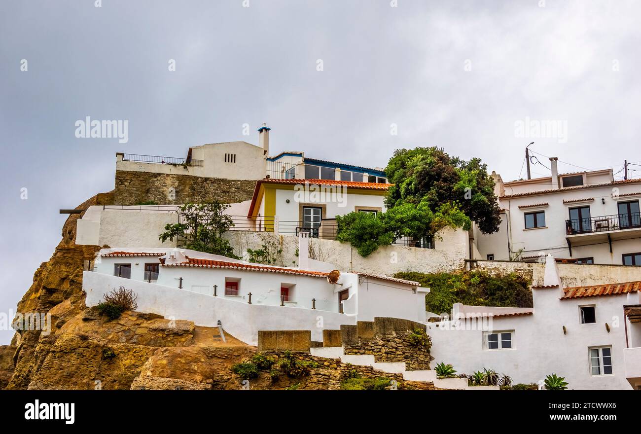 Mediterranean-looking village of Azenhas do Mar which means “Watermills ...
