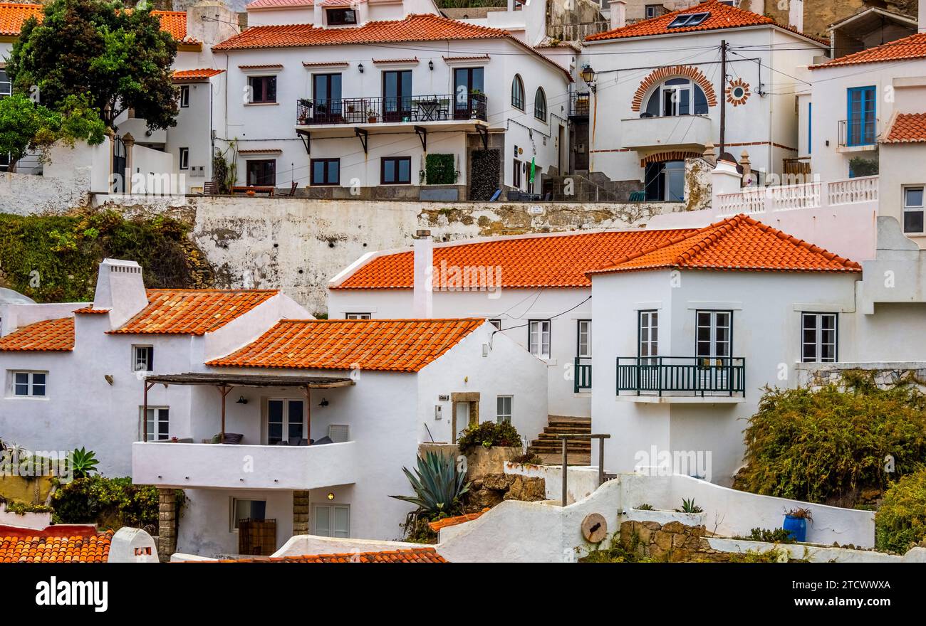 Mediterranean-looking village of Azenhas do Mar which means “Watermills ...