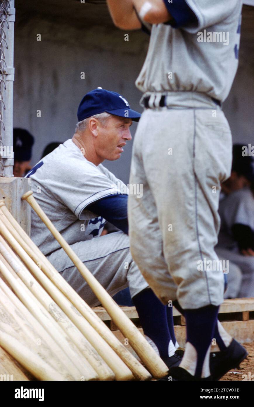 FL - MARCH, 1959: Manager Walter Alston #24 of the Los Angeles Dodgers ...