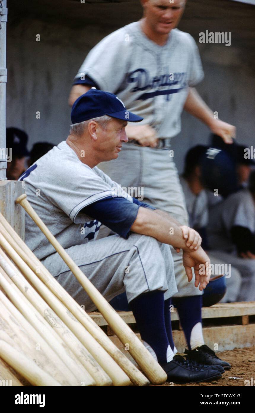 FL - MARCH, 1959: Manager Walter Alston #24 of the Los Angeles Dodgers ...