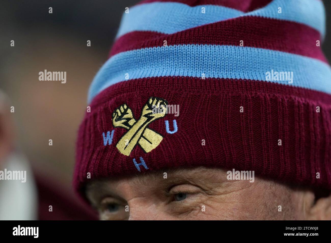 The hat of a West Ham United fan before the UEFA Europa League group A ...