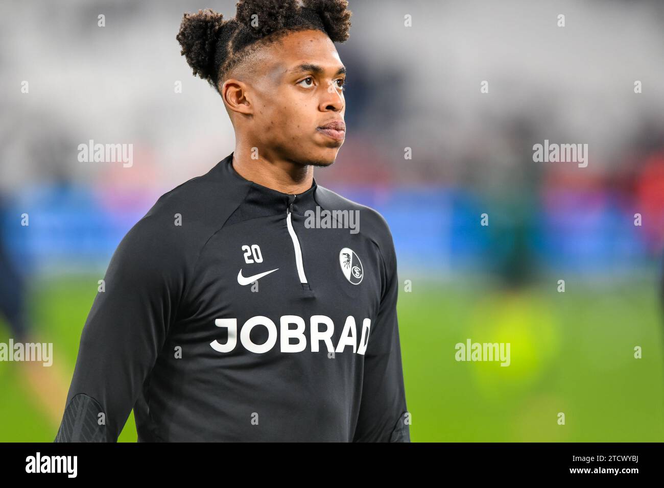 Junior Adamu of SC Freiburg during the warm up before UEFA Europa ...